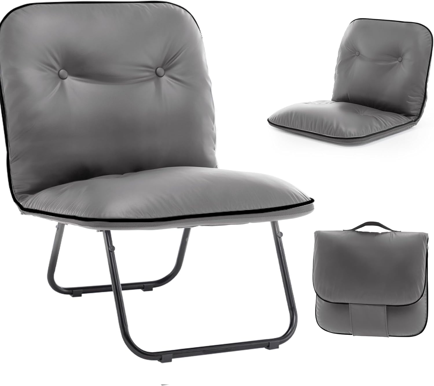 Folding Lounge Chair, Floor Chair and Foldable Chair 3-in-1, Reading ...