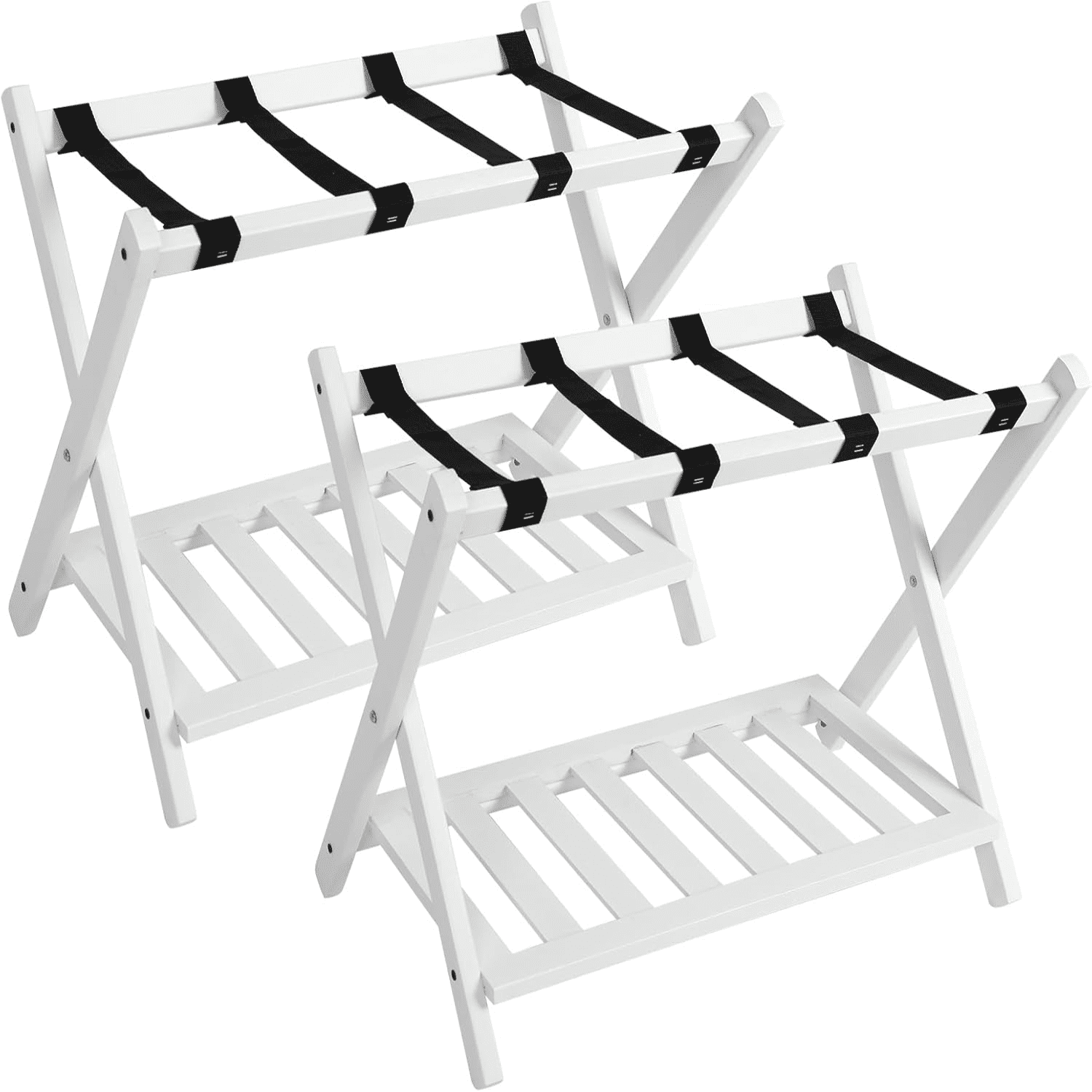 Folding Luggage Rack for Guest Bedroom with Heavy Duty Nylon Belts of ...