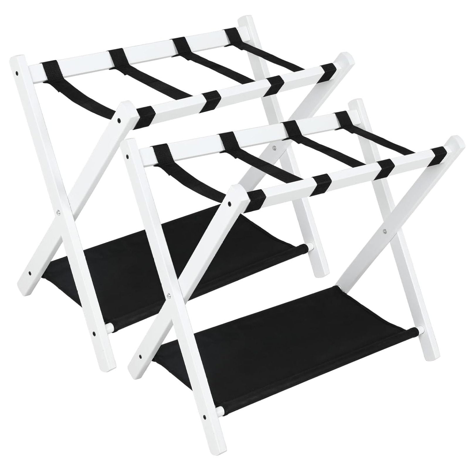 Folding Luggage Rack for Guest Room, 2-Pack Luggage Stand Double Tiers ...