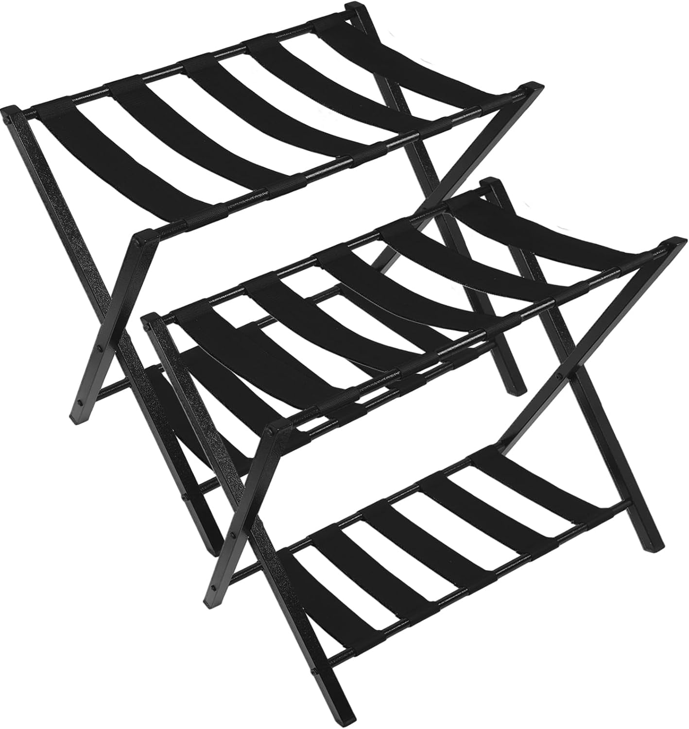 Folding Luggage Rack Suitcase Stand with Storage Shelf for Guest Room ...