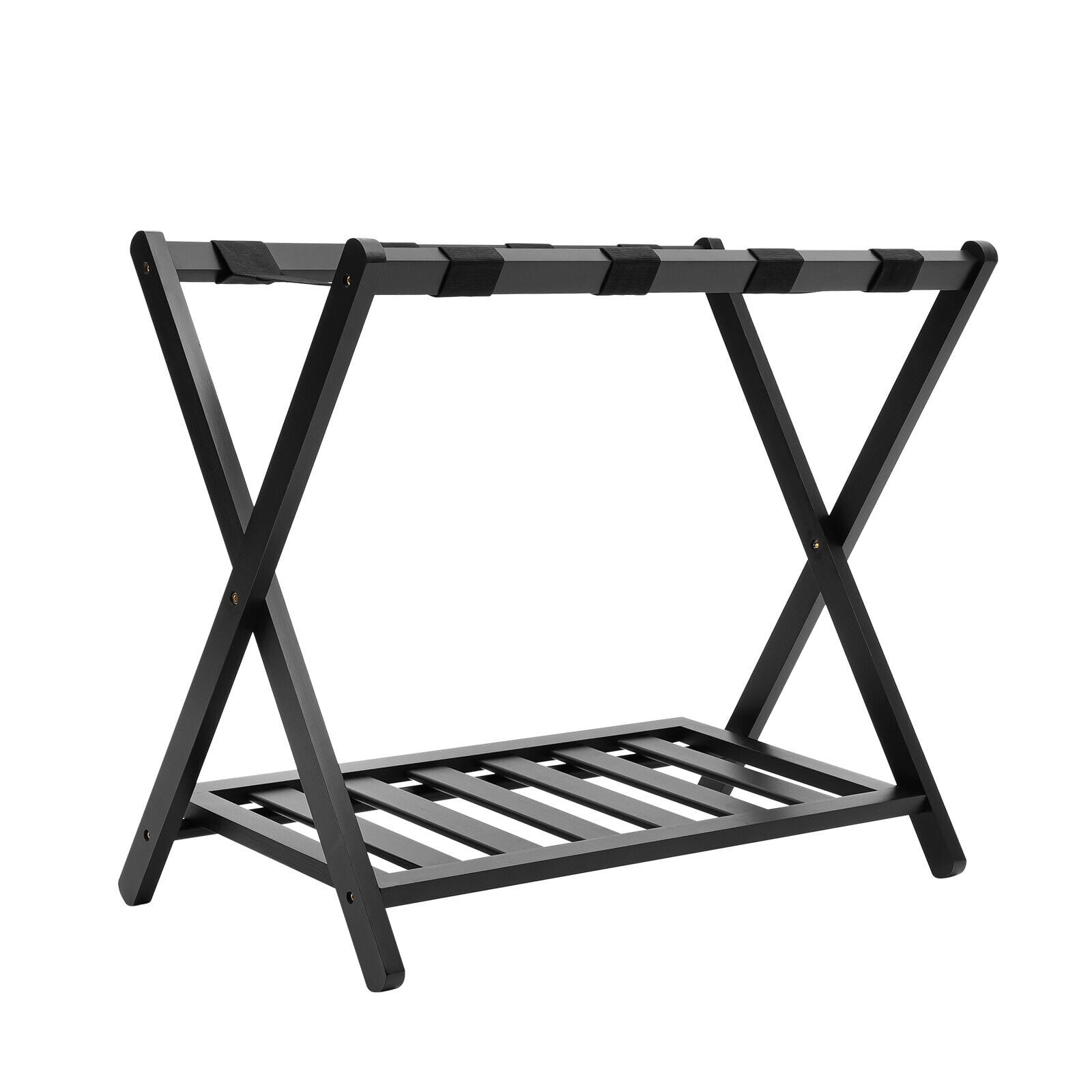Folding Luggage Suitcase Rack Foldable Hotel Shelf Stand Bamboo For ...