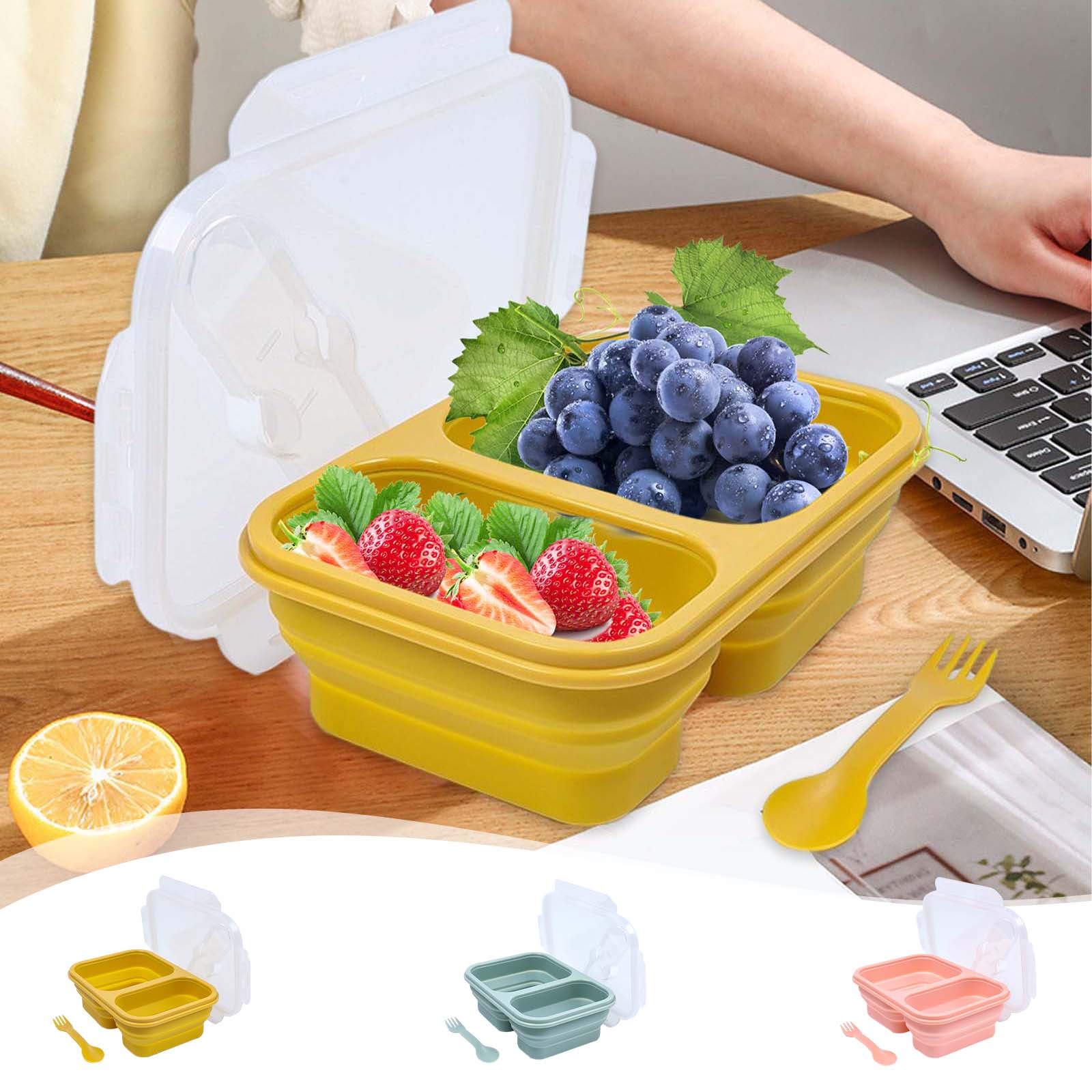 Folding Lunch Box Set,Outdoor Camping Food Container,Adult Picnic Lunch ...