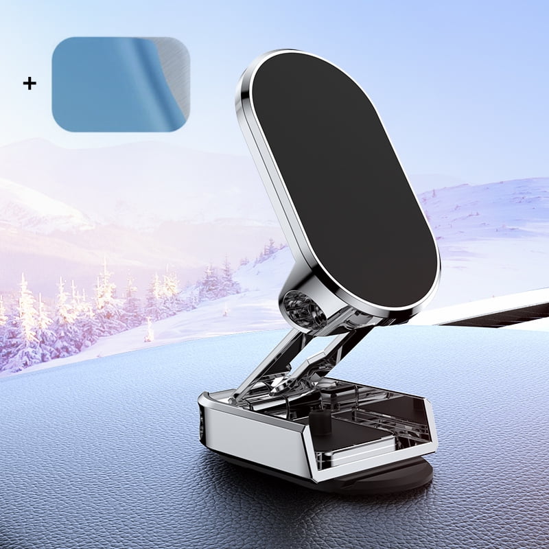 Folding Magnetic Car Phone Holder Rotatable Mini Strip Shape Stand For ...