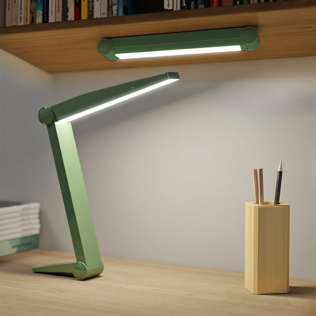 Folding Magnetic Desk Lamp with 3 Color Temperatures, USB Rechargeable ...