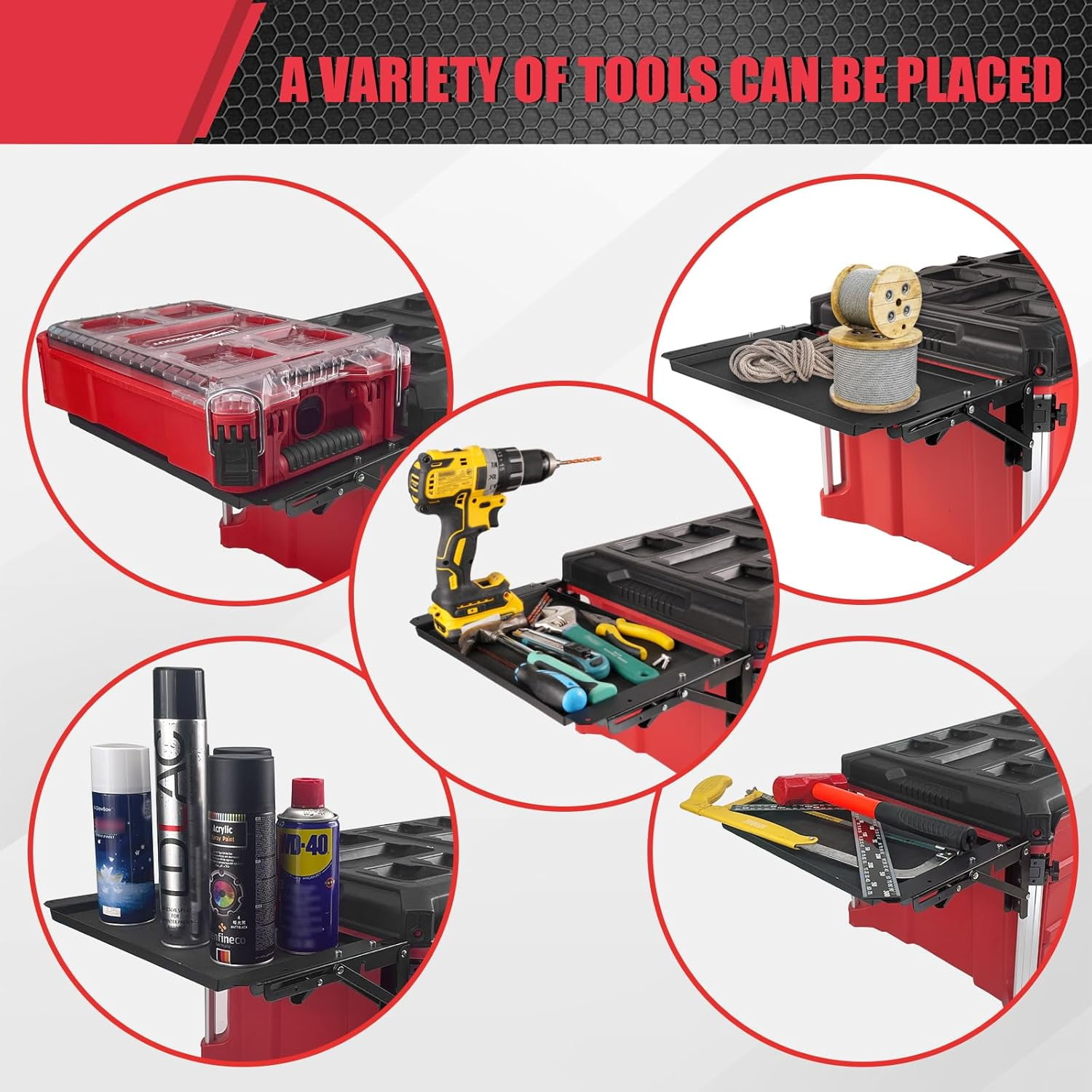Folding Magnetic Table for Packout Toolbox, Tool Organizer with ...