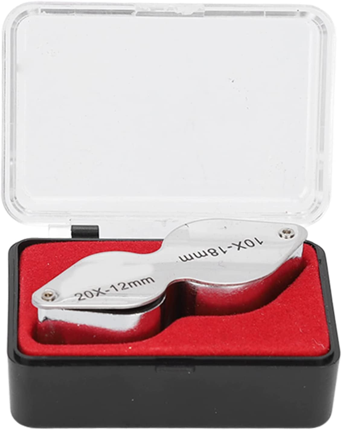 Folding Magnifying Glass, Dual Lens Design Loupe 10X 20X Jewelers Loupe ...