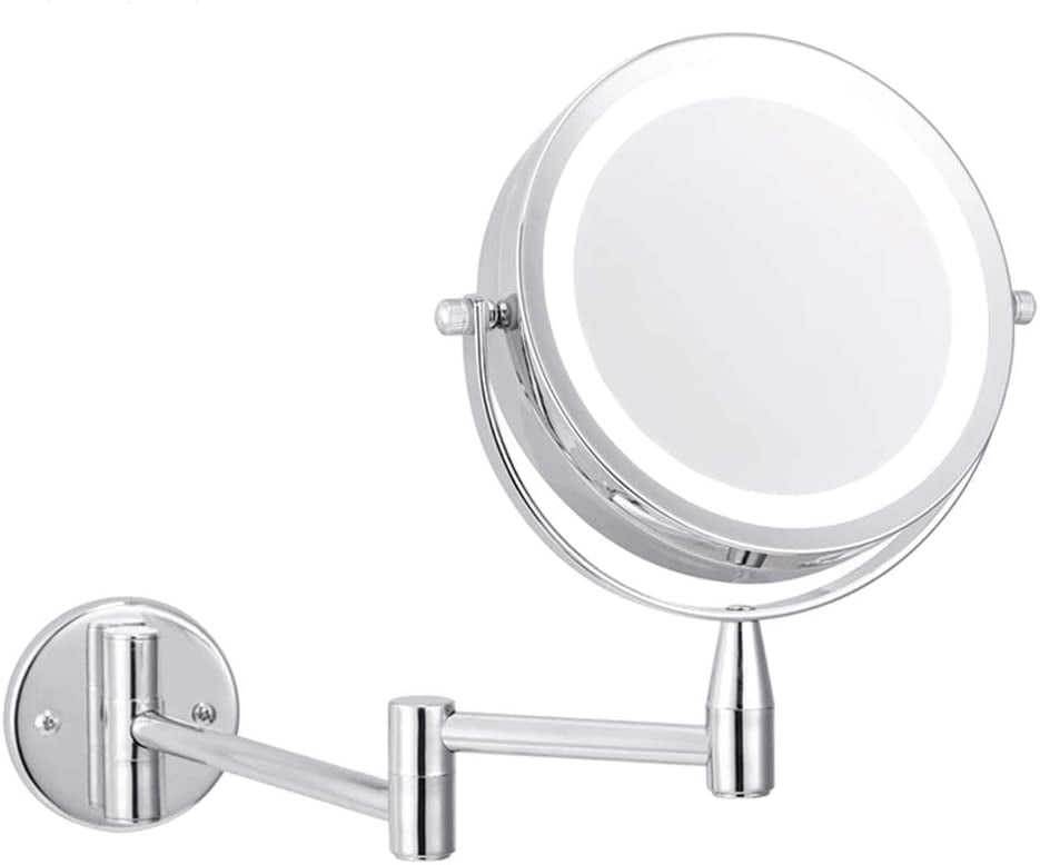 Folding Makeup Mirror 5X Magnifying LED Lighted Vanity Mirror, Portable ...