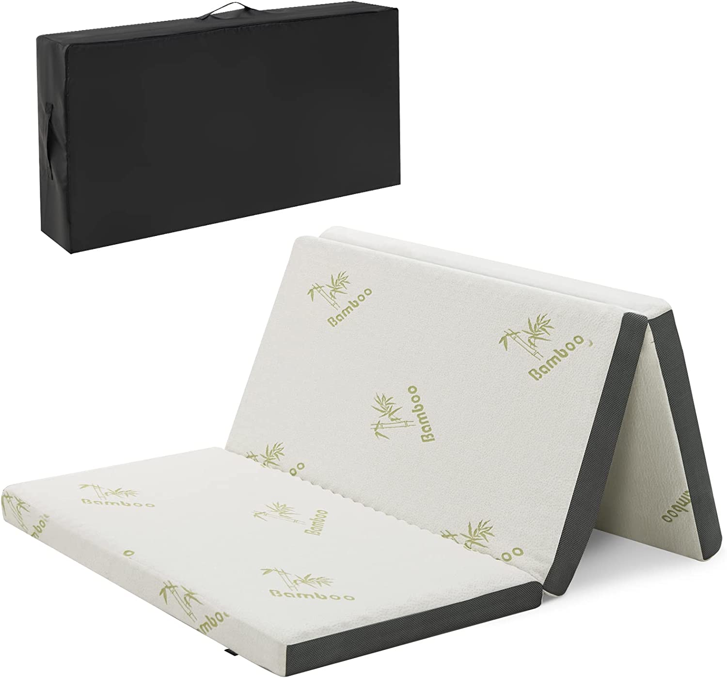 Folding Mattress Twin 3" Tri-fold Memory Foam Mattress Foldable ...