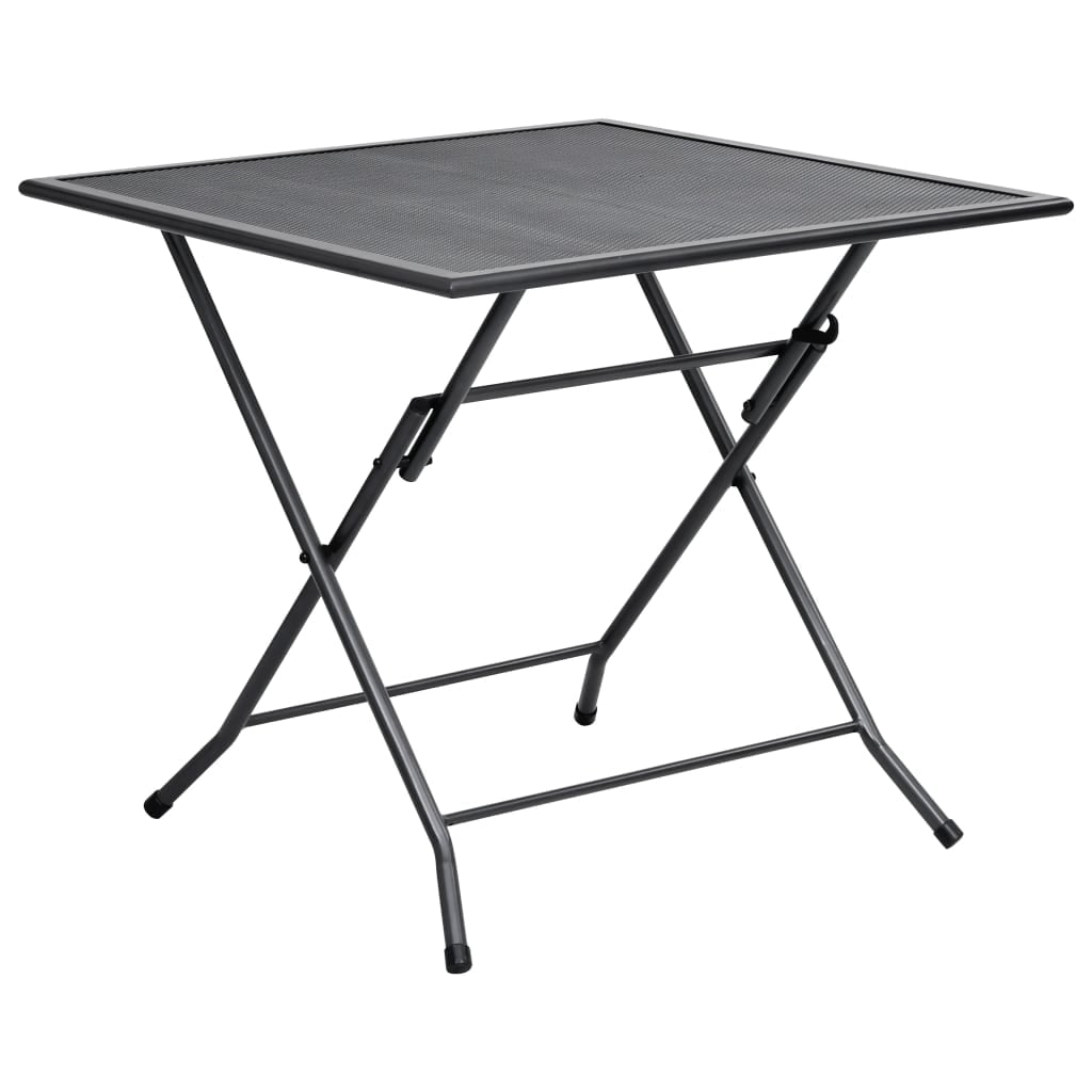 Folding Mesh Table 31.5"x31.5"x28.3" Steel Anthracite - Walmart.com