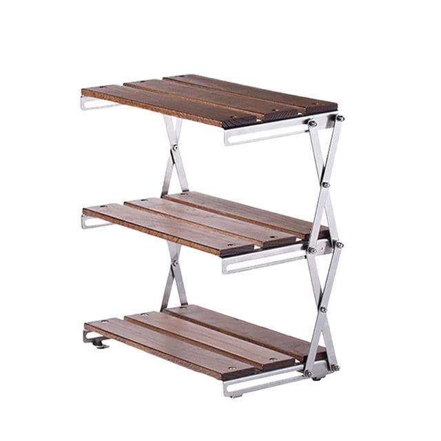 Folding Metal Aluminum Storage Rack Folding Shelf Storage Display Rack ...