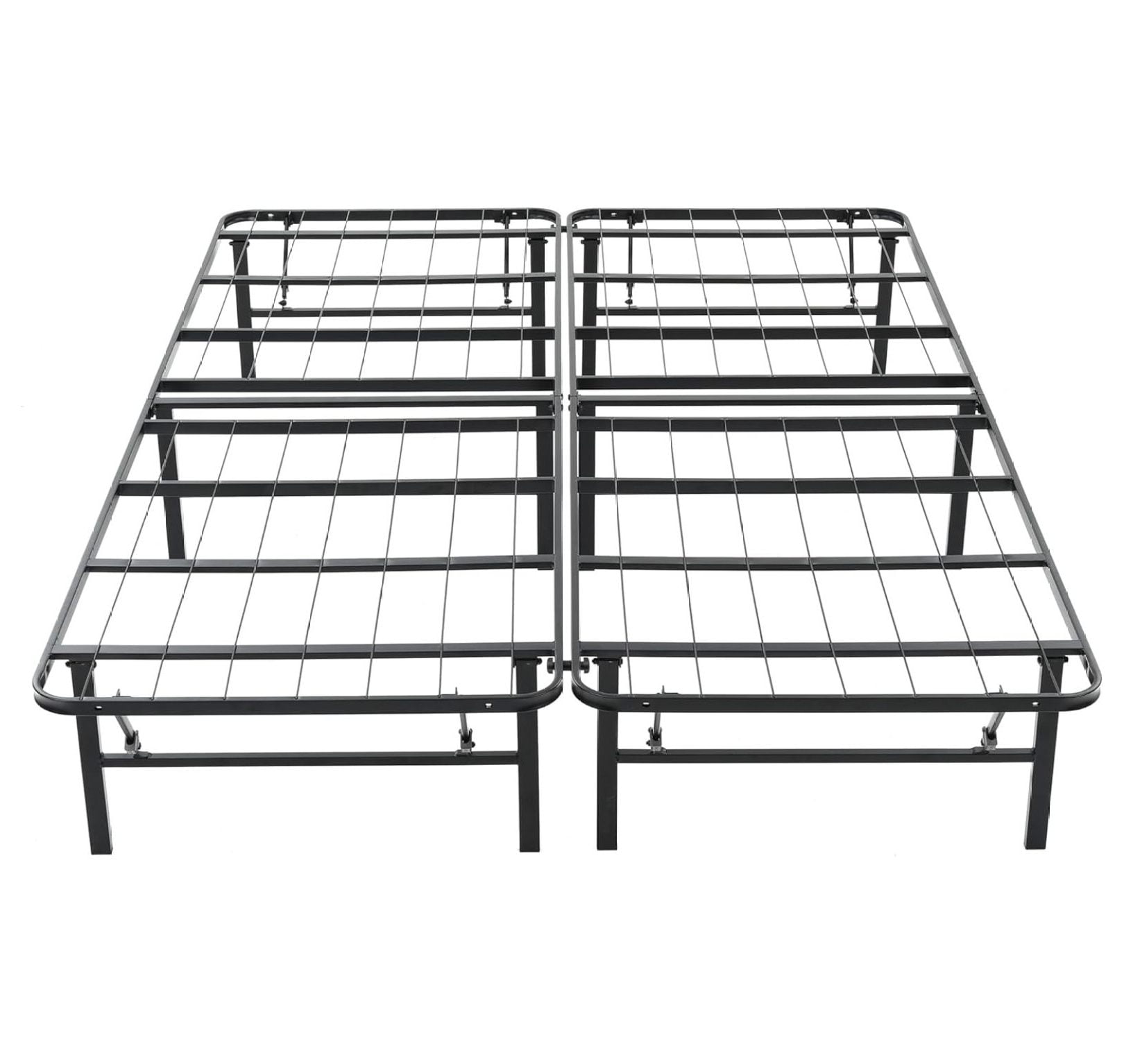 Folding Metal Bed Frame, 14" Platform Mattress Foundation, No Box Spring Needed, Queen - Walmart.com