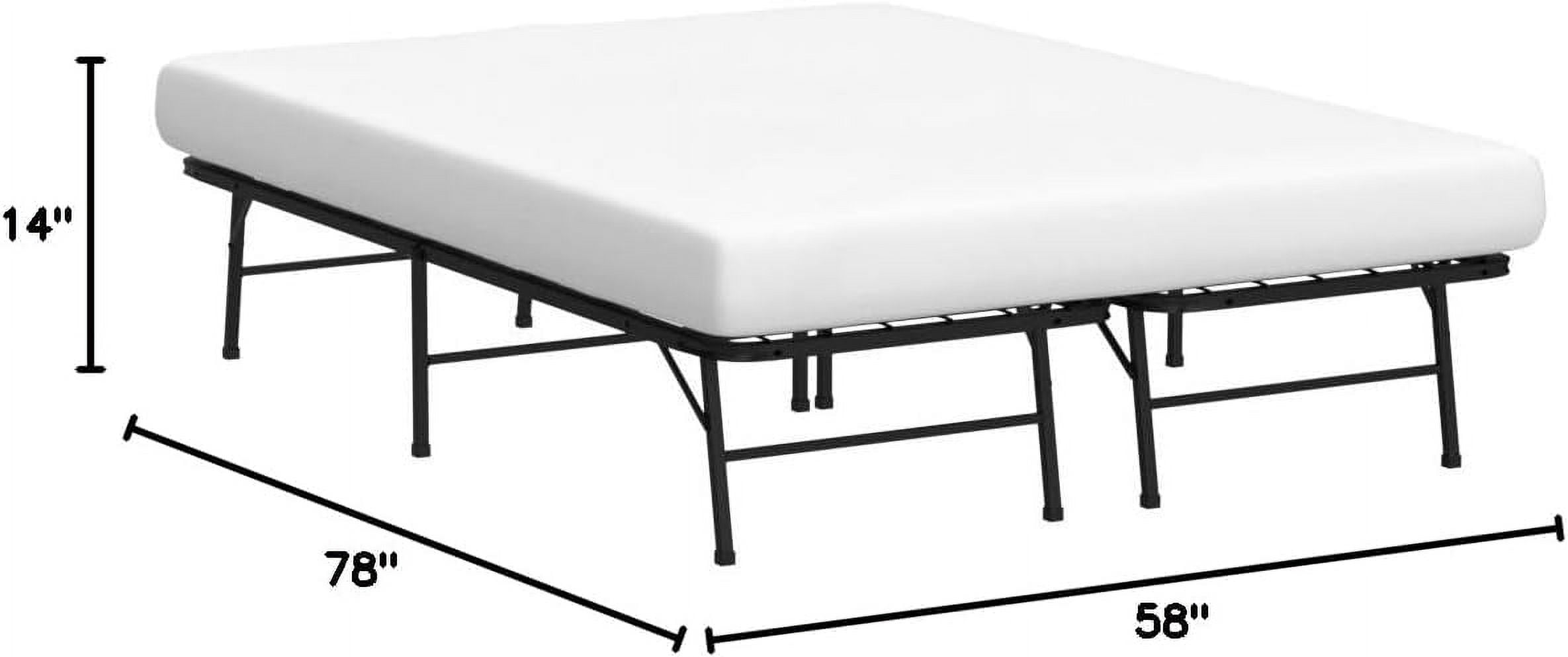 Folding Metal Platform Bed Frame - No Box Spring Needed - Underbed ...