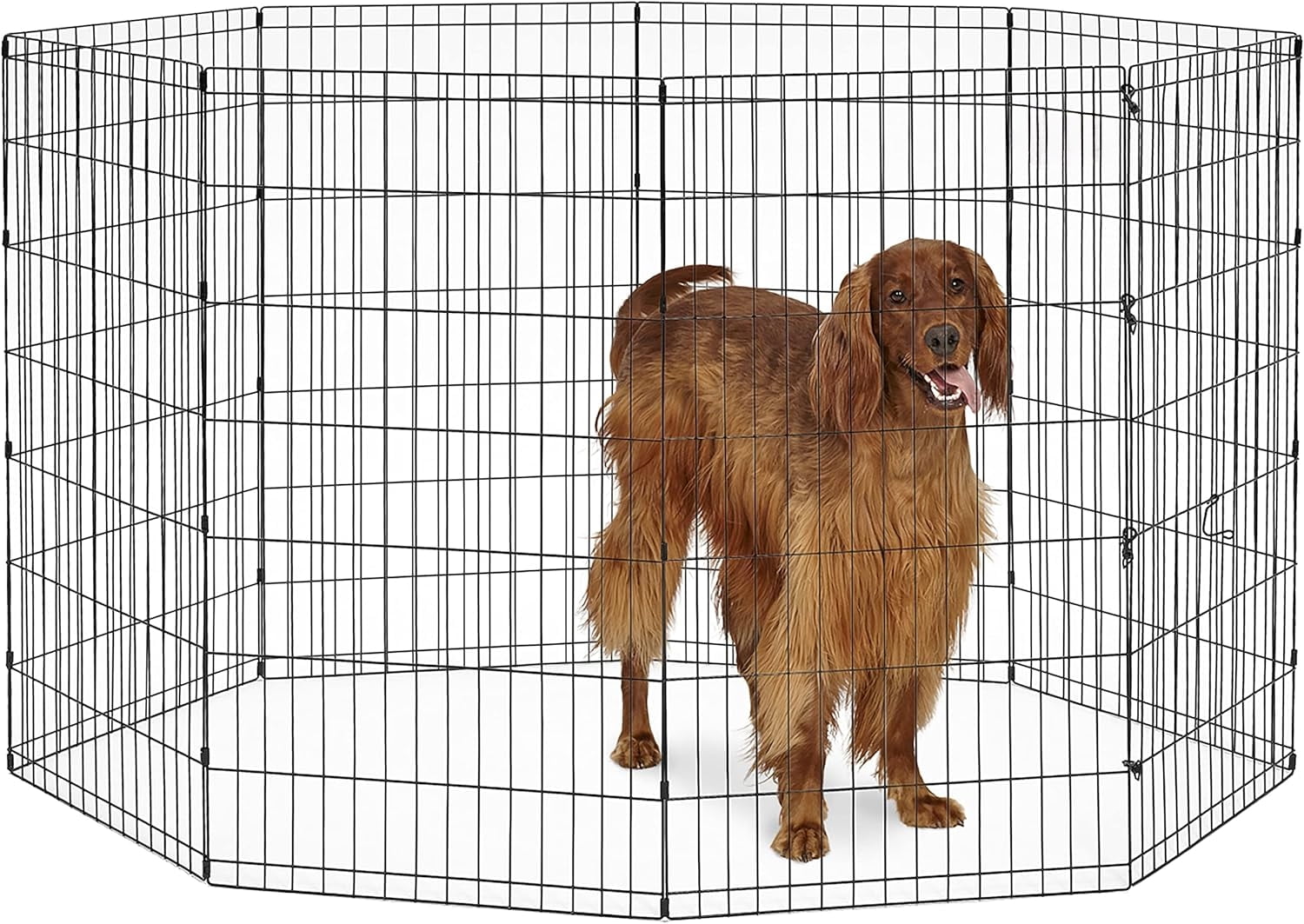 Folding Metal Puppy / Dog Exercise Pen, Indoor/Outdoor Playpen with No ...