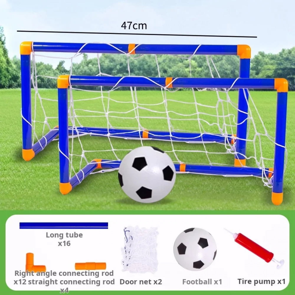 Folding Mini Football Soccer Ball Plastic Removable Goal Post Net Set ...