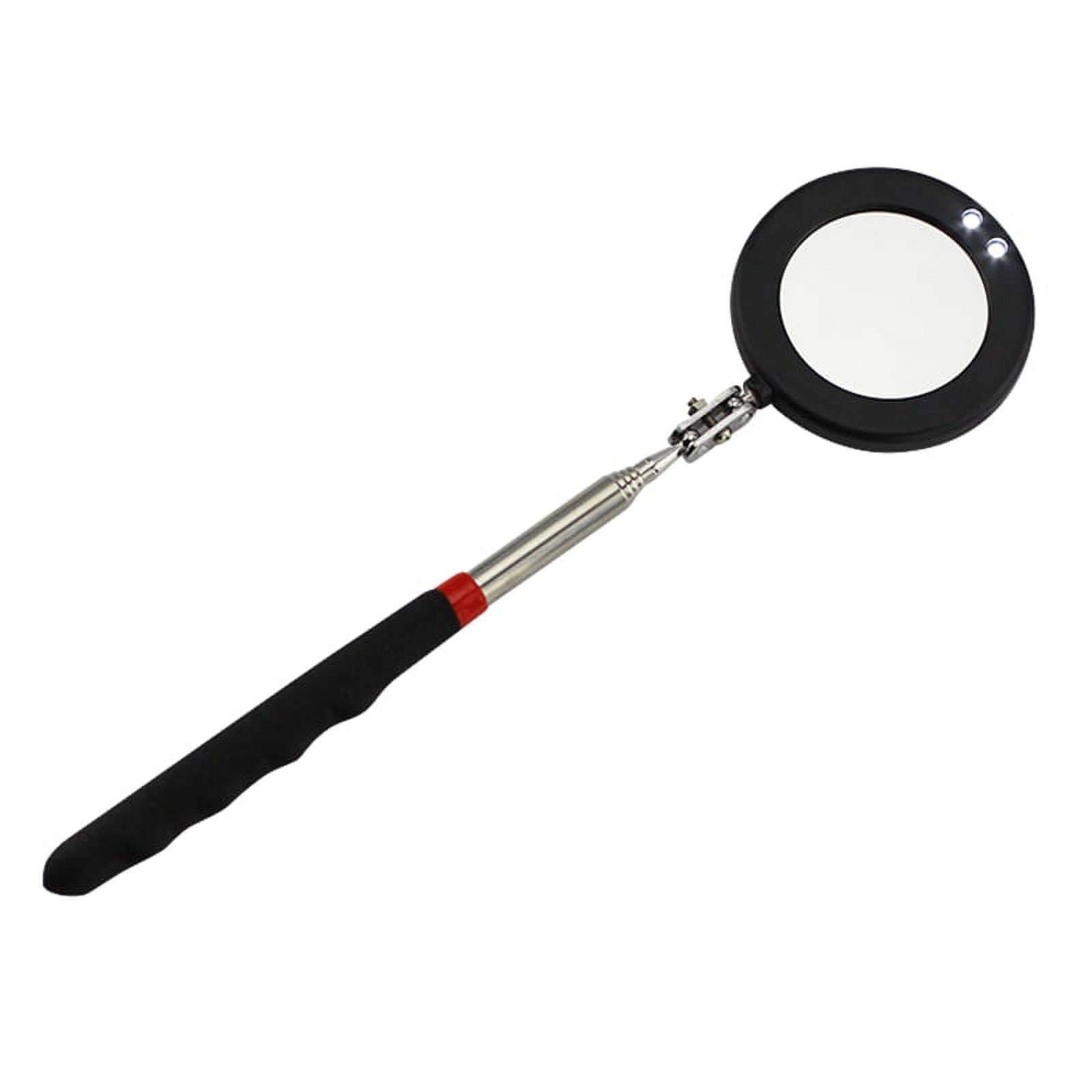 Folding Mirror Universal Endoscope Flaw Detection Tool w/ 2 LED Light ...