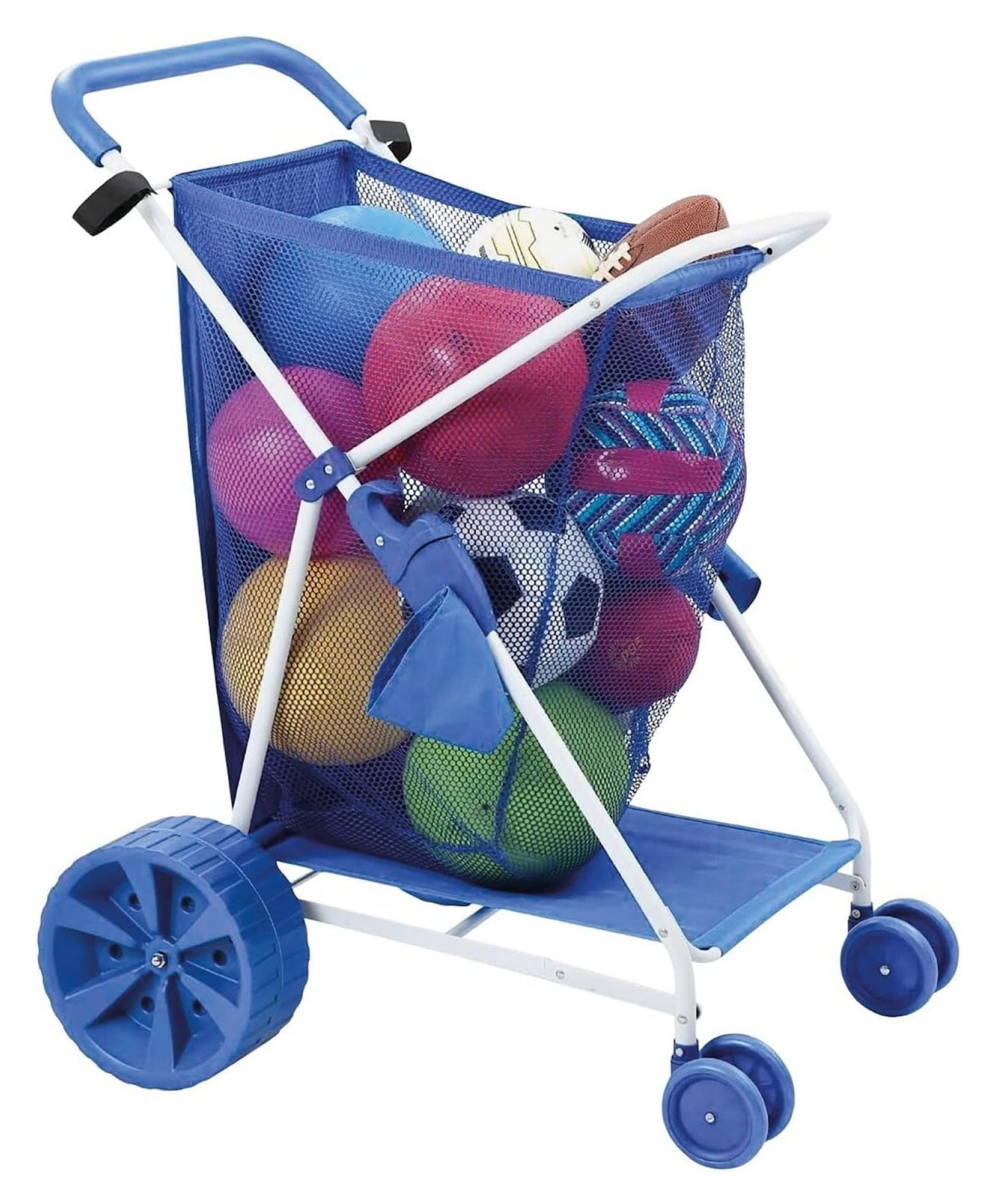 Folding Multi-Purpose Deluxe Beach Cart With Wide Wheels - Holds Your ...