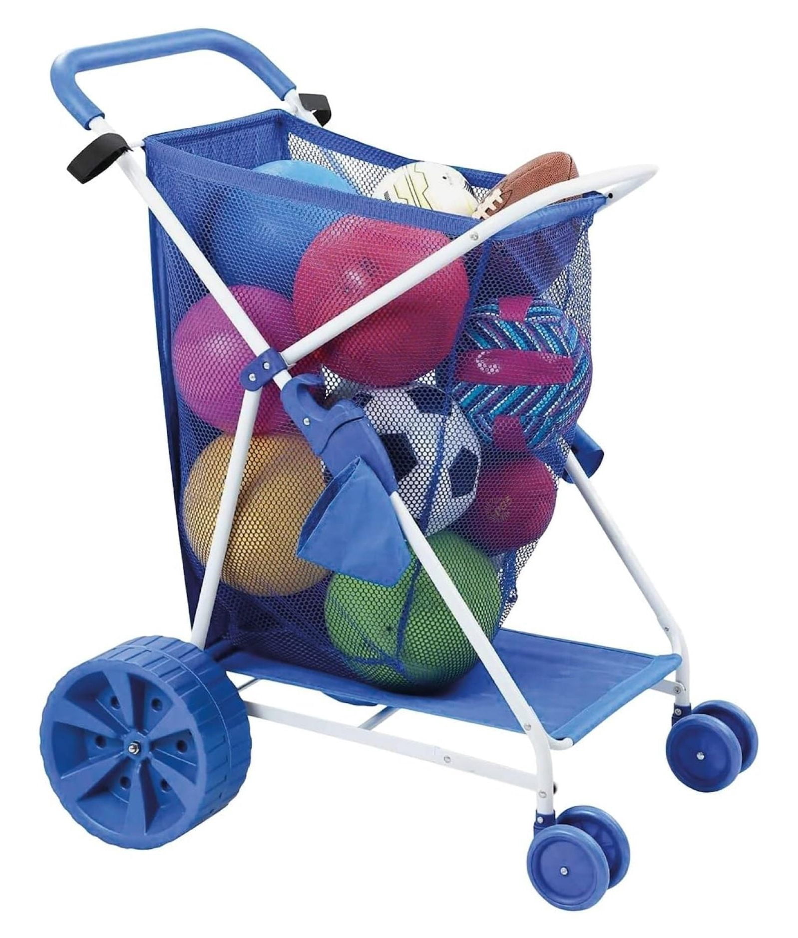 Folding Multi-Purpose Deluxe Beach Cart With Wide Wheels - Holds Your ...