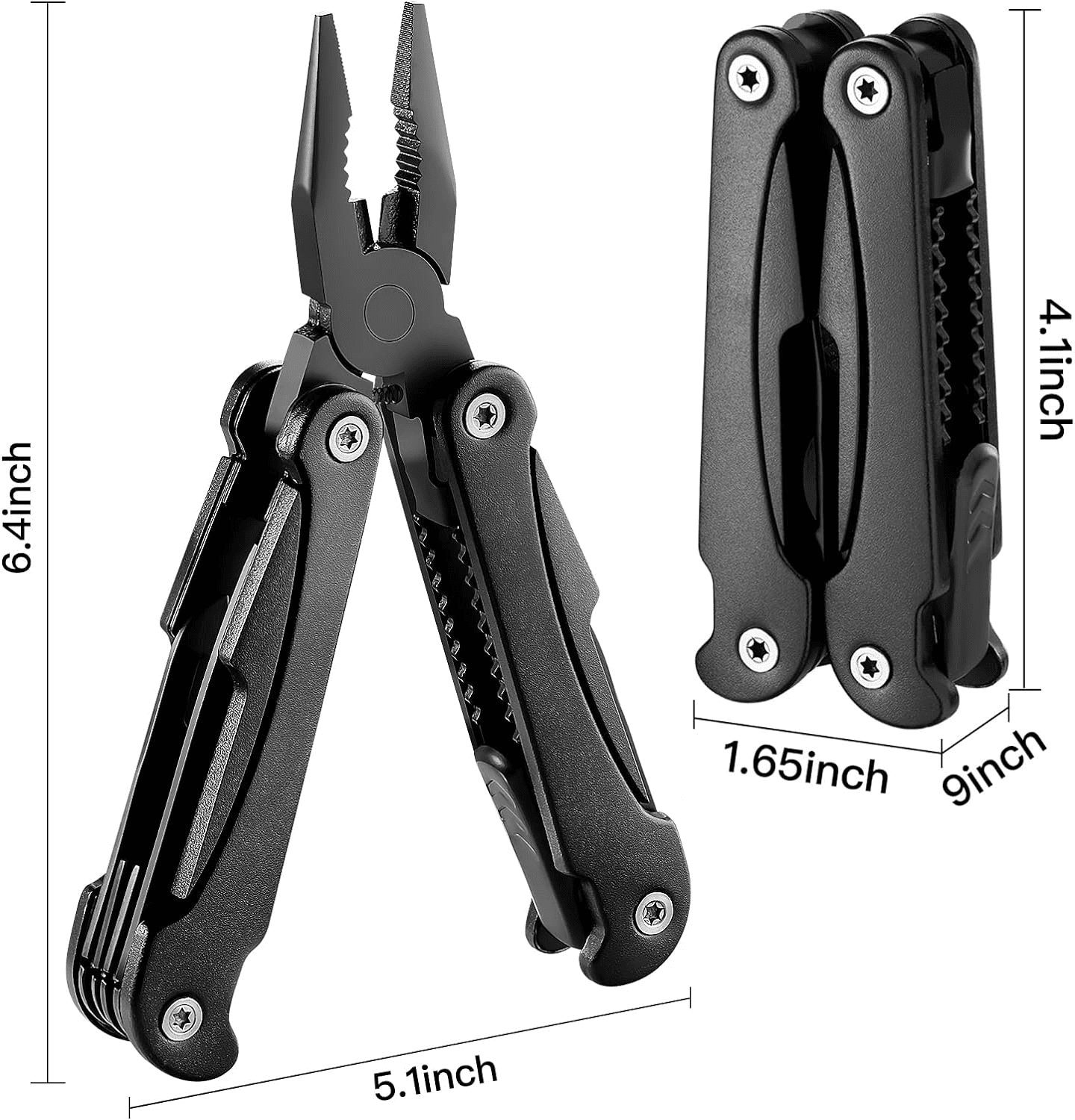 Folding Multi Tool Kit Stainless Steel 1 Multi-Purpose Pocket Multitool ...