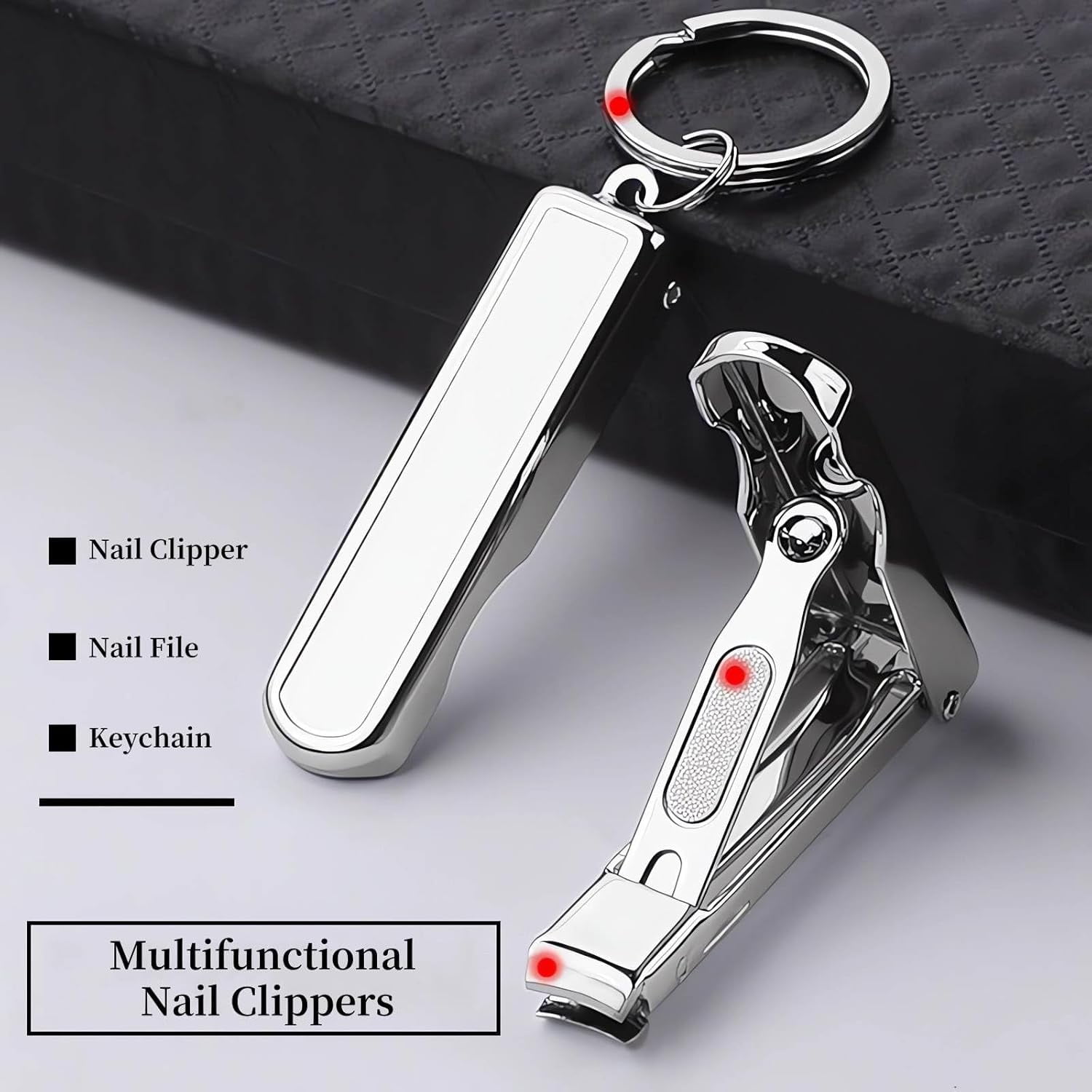 Folding Nail Clippers Portable Nail Clippers with File, Ultra Sharp ...