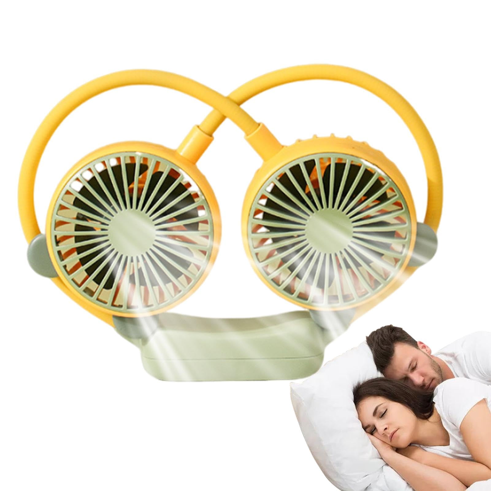 Folding Neck Fan,2 Speeds Adjustable USB Rechargeable Personal Fan ...