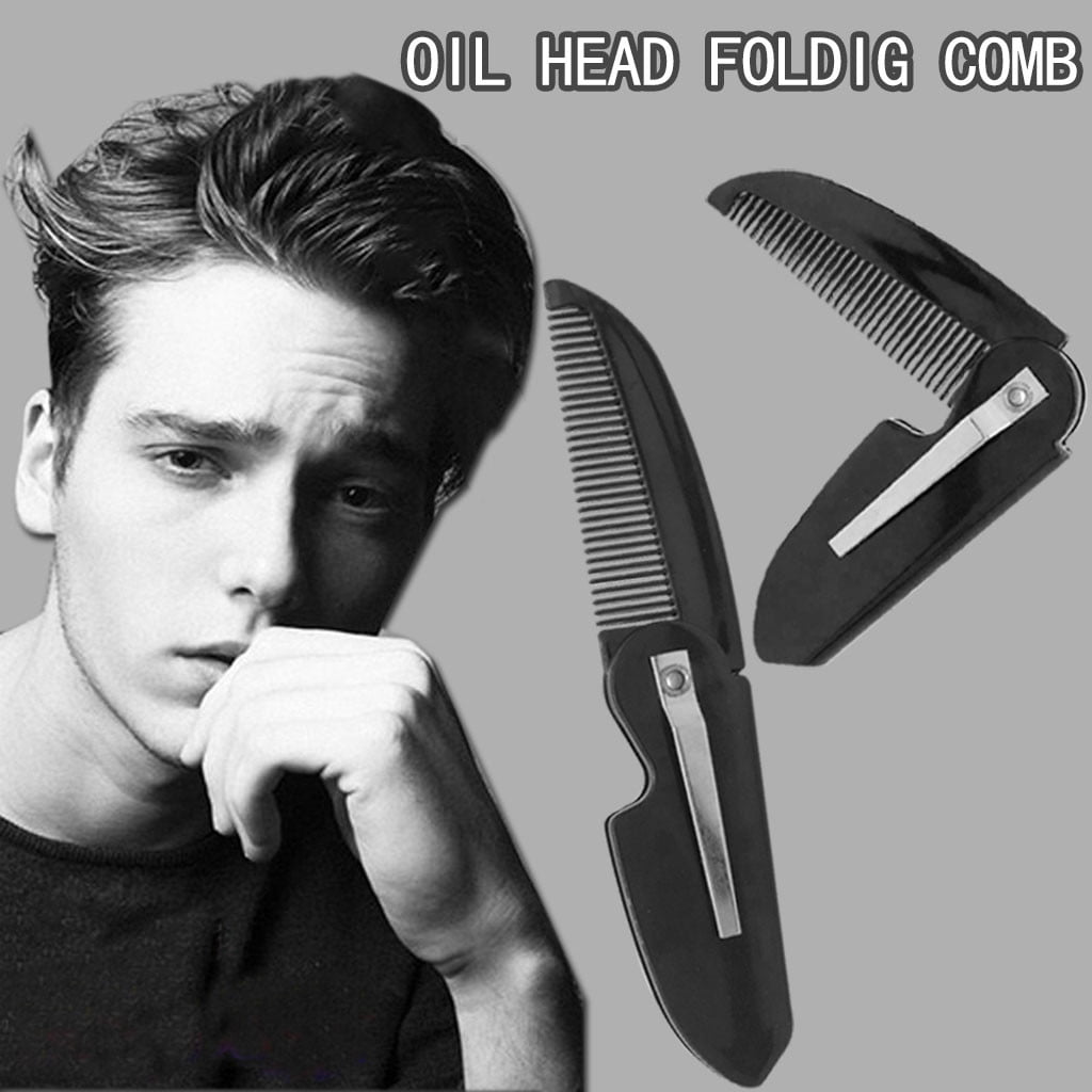 Folding Oil Moustache Pocket Comb Men's Grooming Tool for Facial Hair ...