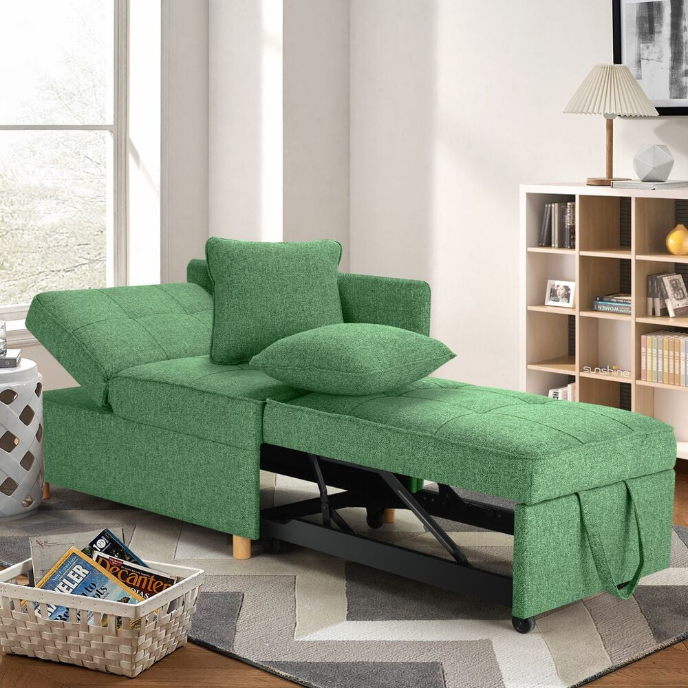 Folding Ottoman Sofa Bed Convertible Chair 4-in-1 Multi-Function ...