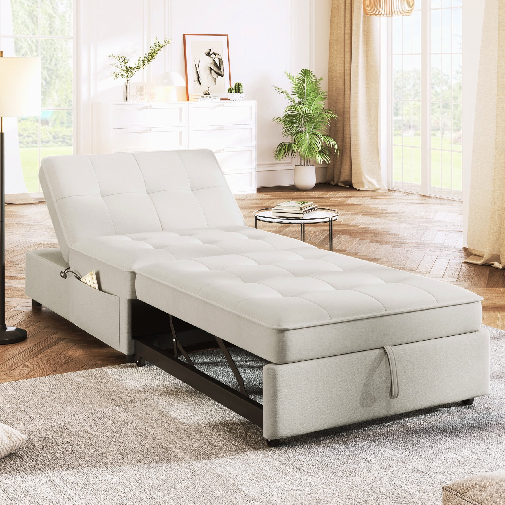 Folding Ottoman with USB Port - Charge Your Devices While Relaxing ...