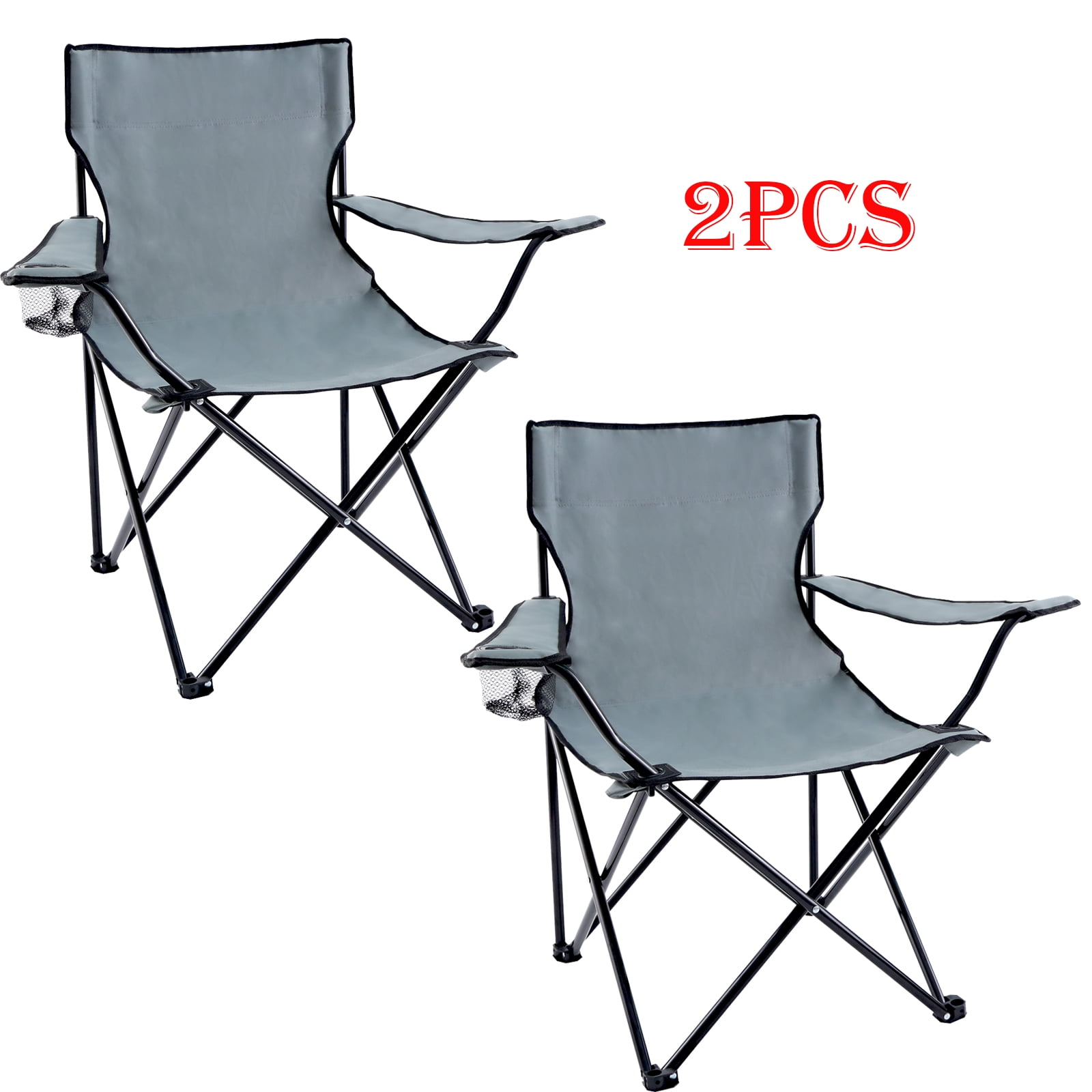 Folding Outdoor Camping Chair Portable Quad Camp Chairs with Carry Bag ...