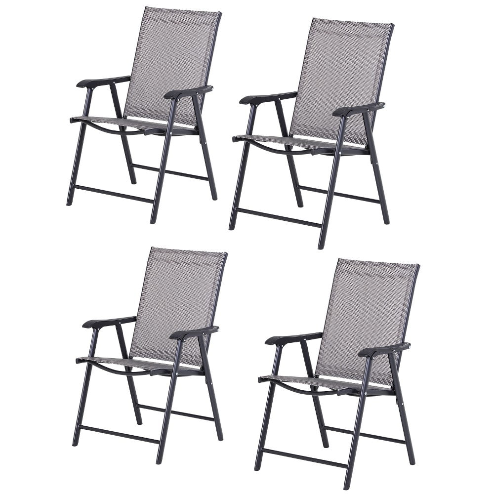 Folding Outdoor Chairs Stackable Portable for Deck Garden Camping and ...