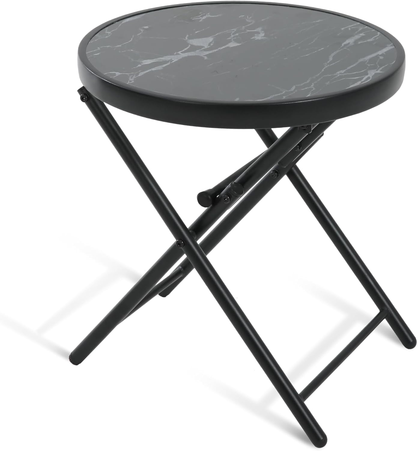 Folding Outdoor Side Table - Patio End Bistro Tables Portable Small 17. ...