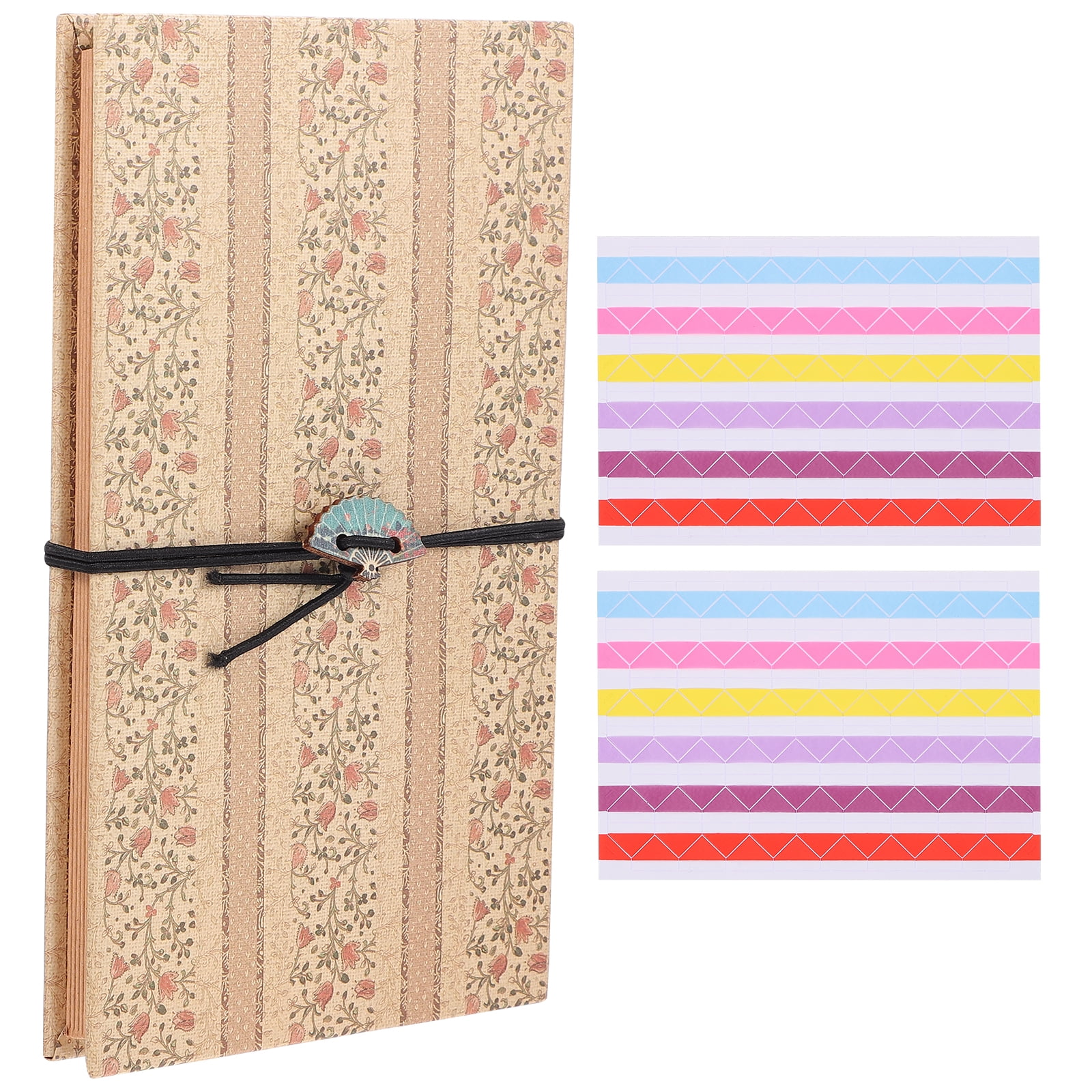 TABLZONE Retro Style Beige Folding Pages Photo Album Book Handmade for ...