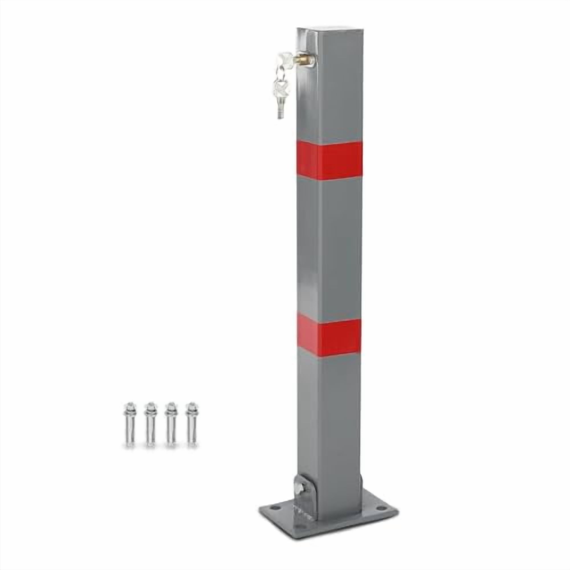 Folding Parking Barrier Lockable Car Bollard Driveway Safety Security ...