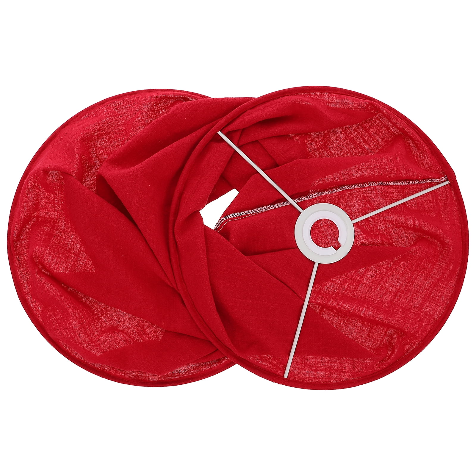 Folding Pendant Light Shade Lamp Cloth Replacement Lampshade Desk Red ...