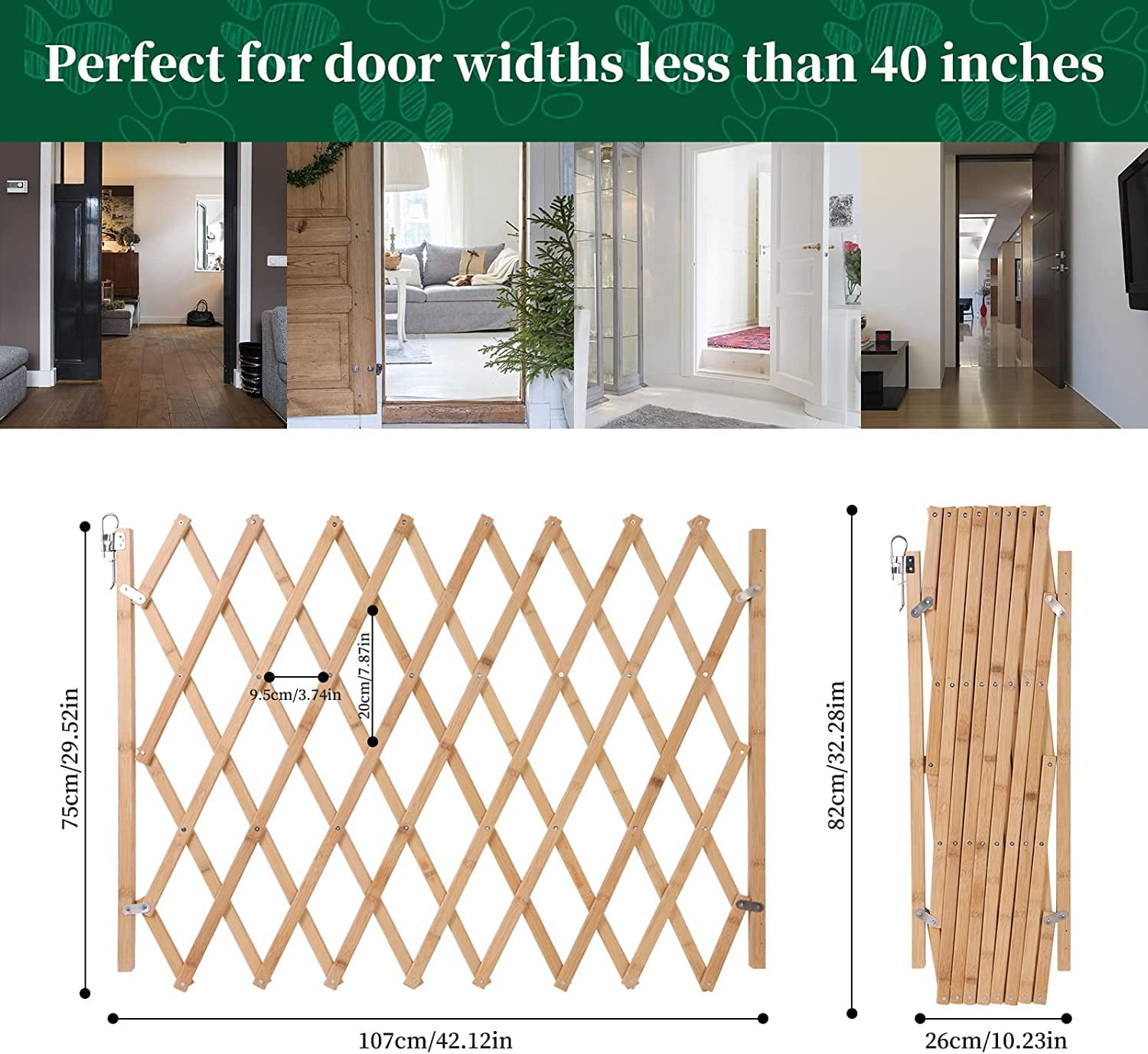 Folding Pet Dog Gate Safety Dog Fence Isolation Accordion Gates ...
