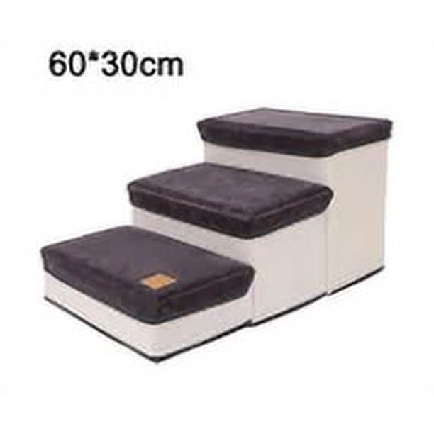Folding Pet Stairs, 3 Steps Foldable Dogs Stair for Small to Medium Dog ...