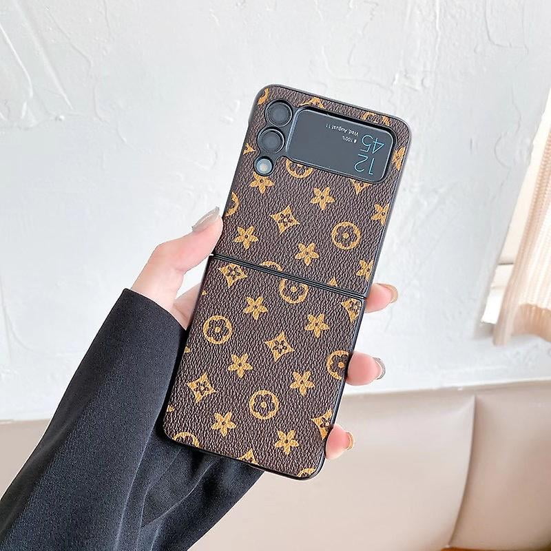 Folding Phone Case For Samsung Galaxy Z Flip 3 (1 Piece, brown ...