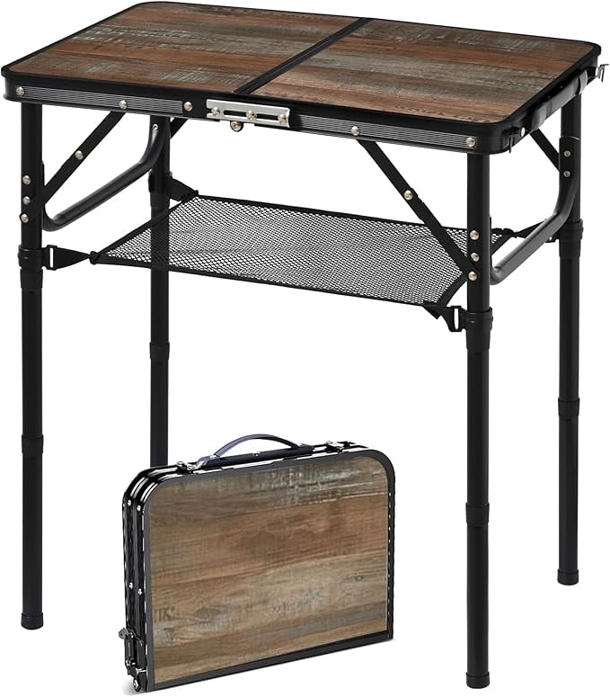 Folding Picnic Table 2ft Portable Camping Table Adjustable Heights ...