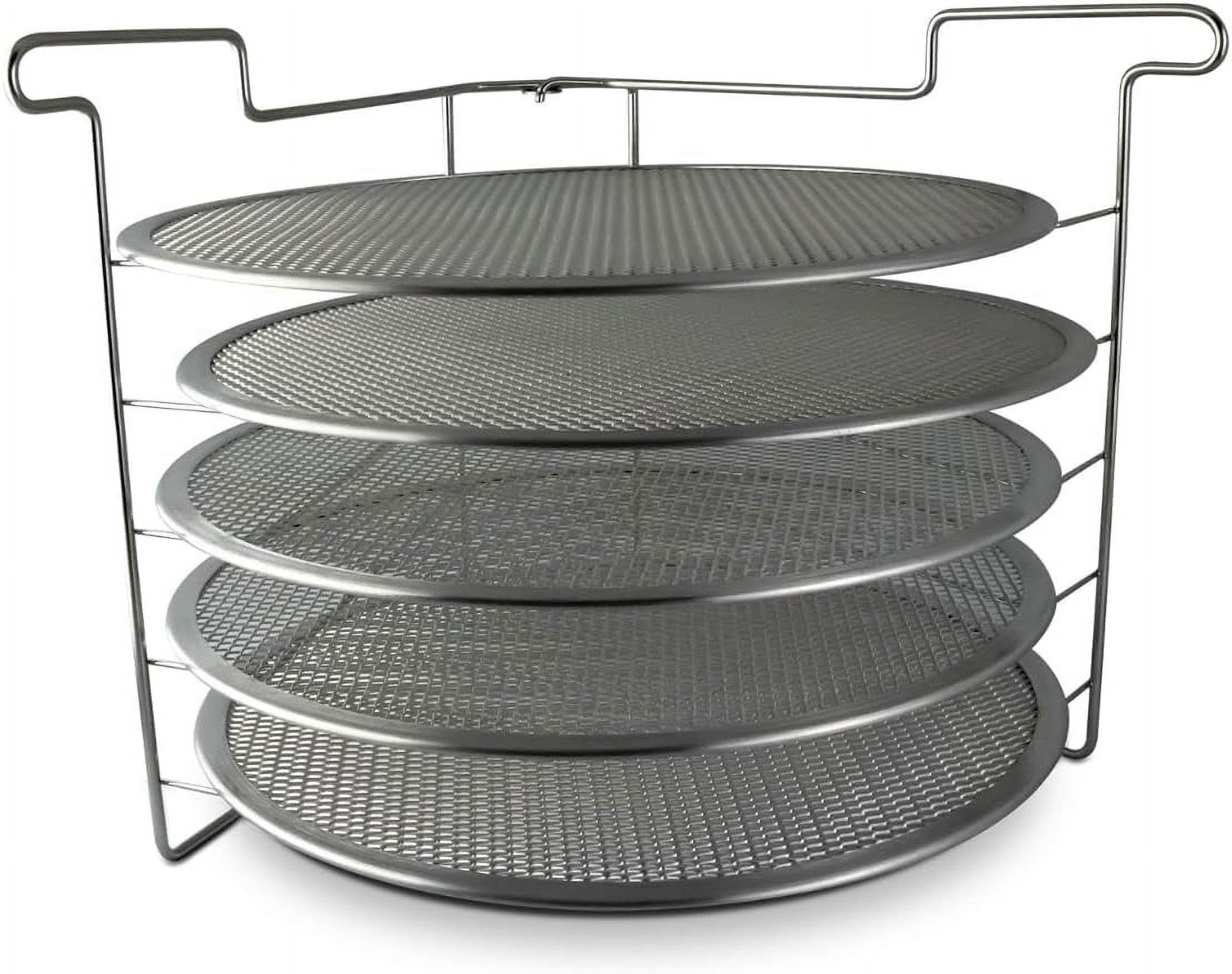 Folding Pizza Rack with Five 14 Inch Pizza Screens - Compact and ...