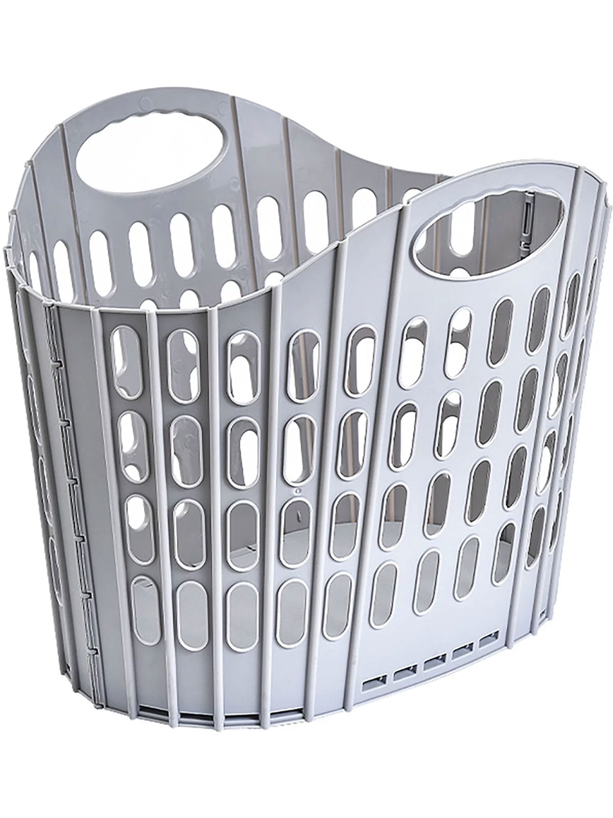 Folding Plastic Laundry Baskets with Handles, Casacomfy, Foldable ...
