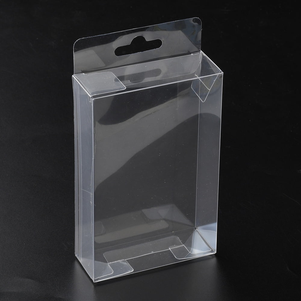 Folding Plastic Packaging Boxes Rectangle Clear 3x8x12.5cm - Walmart.com