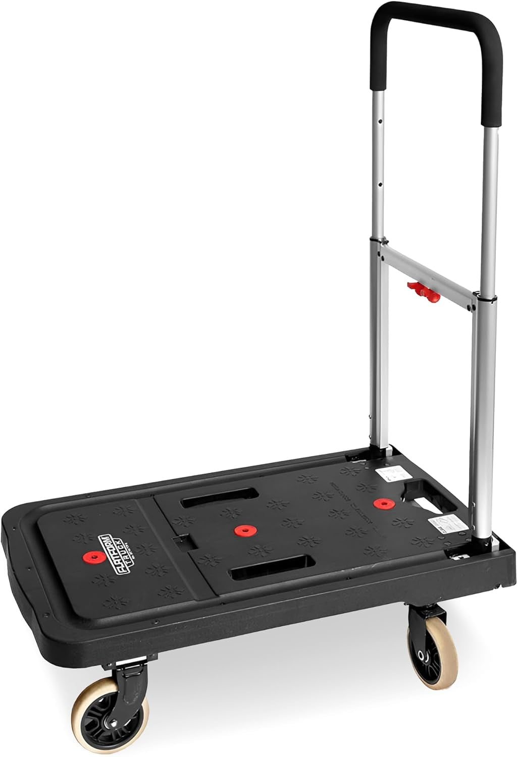 Folding Platform Cart, 4-Wheel Rolling Utility Dolly, 300 lb Load ...