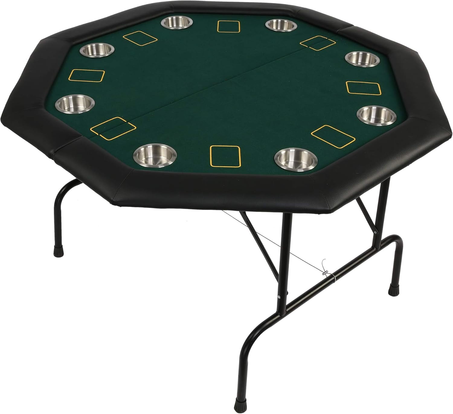 Folding Poker Table, Texas Holdem Poker Table with Felt Poker Table Top ...