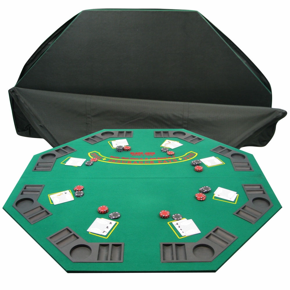 Trademark Poker 48-Inch Foldable Octagon Poker Table Top with Drink ...