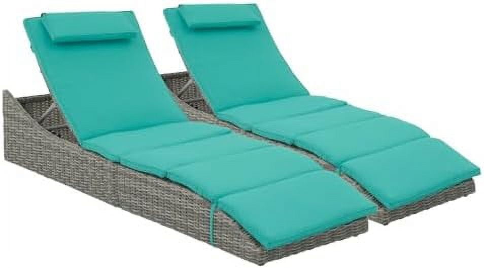 Folding Pool Lounge Chair Outdoor Adjustable Chaise Lounge Chair Fully ...