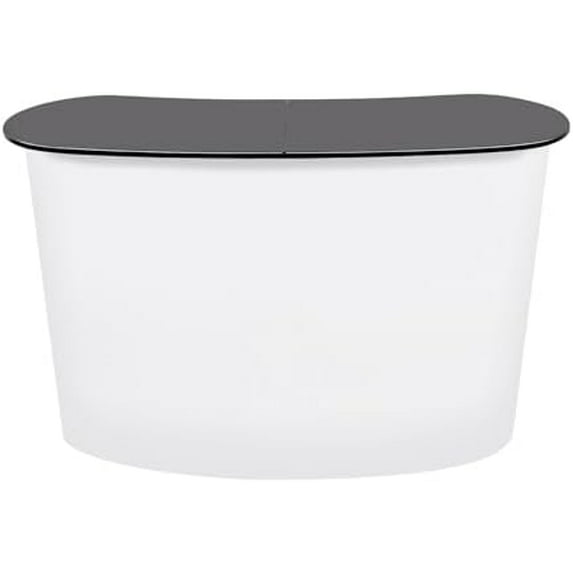 Folding Portable Bar Table, Lightweight Mobile Bar with Skirt ...