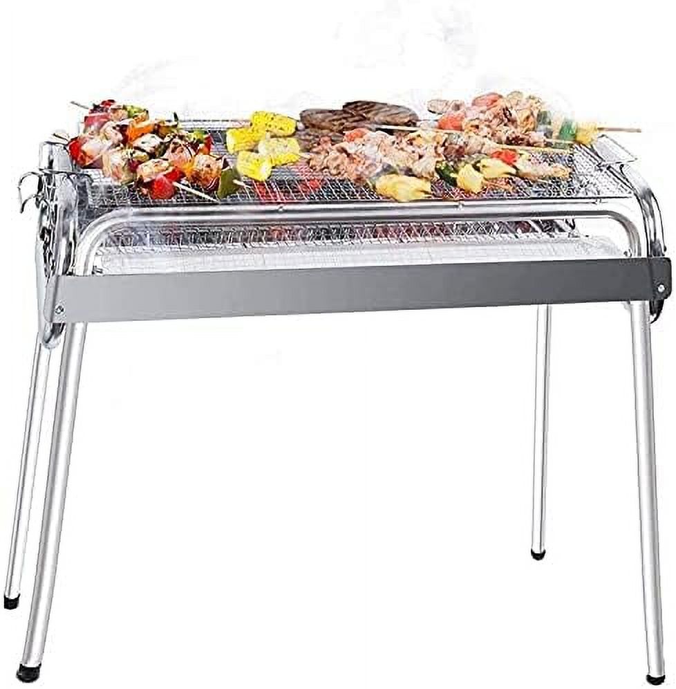 Folding Portable Barbecue Charcoal Grill, Barbecue Desk Tabletop ...