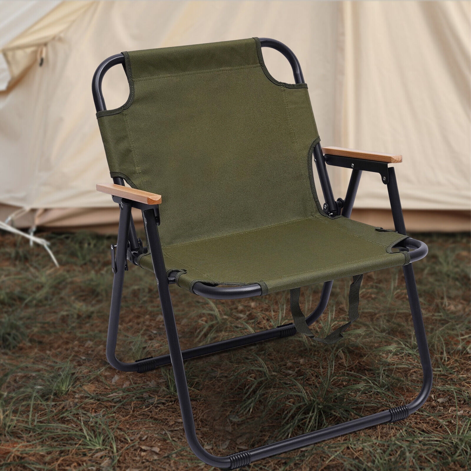 Folding Portable Camping Chair Metal Frame and Fabric Outdoor Chair for ...