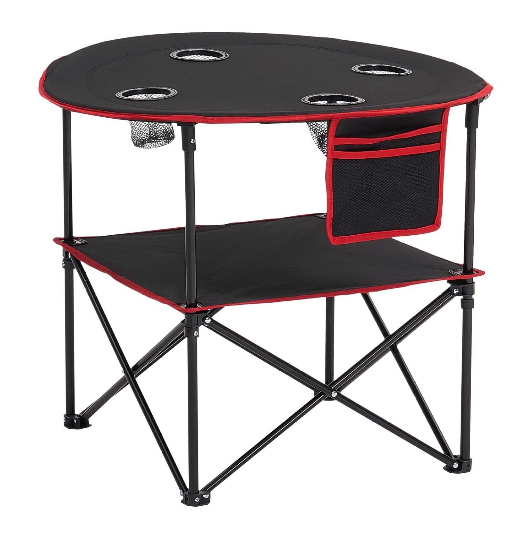 Folding Portable Camping Table with 4 Cup Holders, Oxford Fabric ...