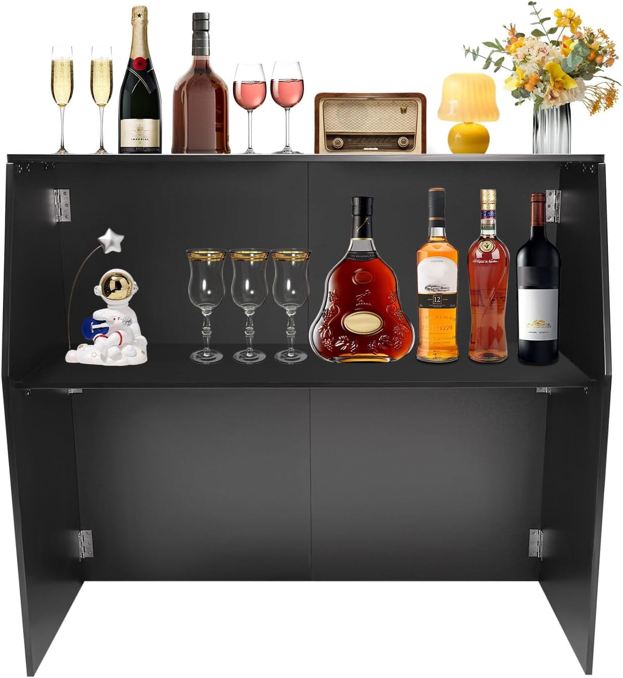Folding Portable Event Bar 47.75 * 19.5 * 42.75in, Portable Bar Cabinet ...