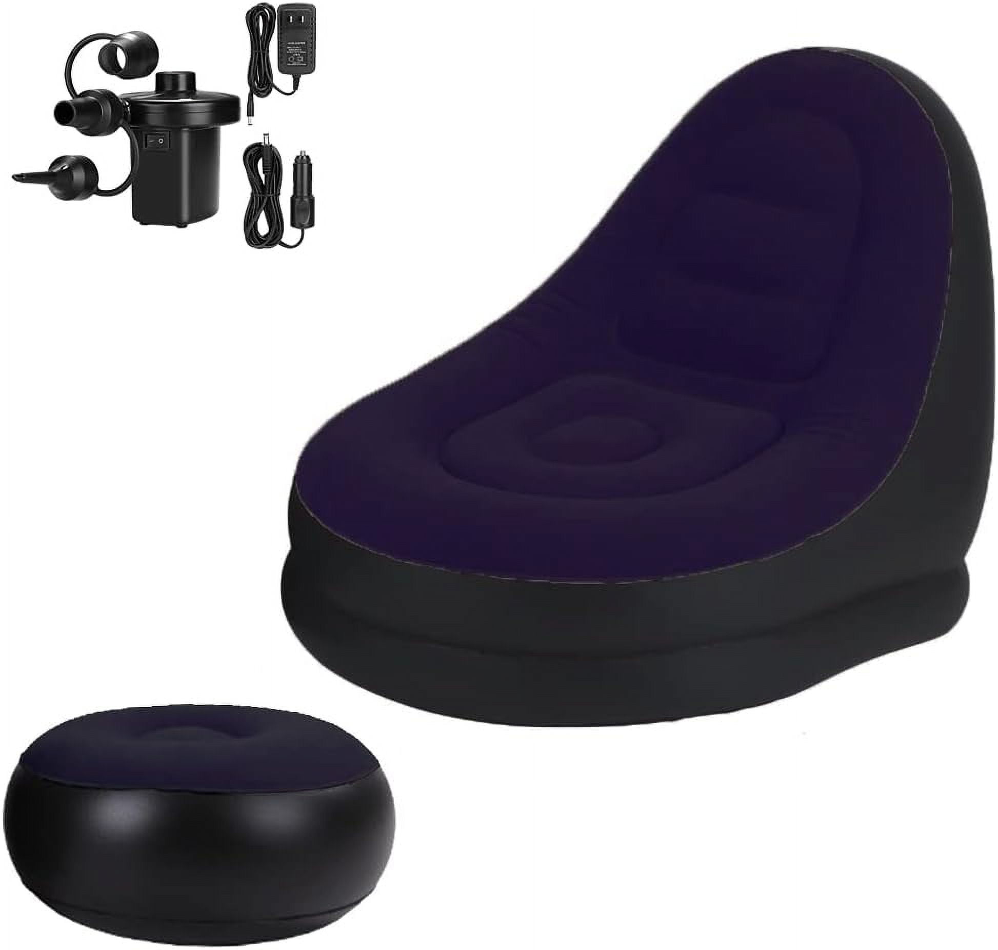 Folding Portable Inflatable Indoor Lazy Flocking Recliner Chair with ...